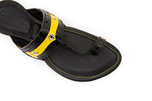 Chappers Men's Leather Insignia Kolhapuri Slippers - JioMart