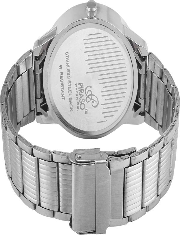 PIRASO CS Analog White, Blue Dial Silver Strap Watch for Men - JioMart