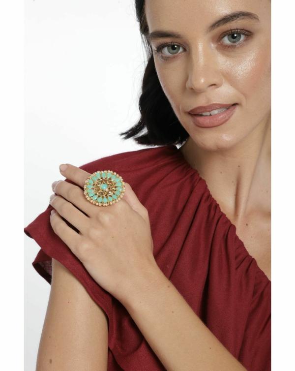 Kord Store Traditional Gold Plated Set Of 4 Alloy Finger Ring Combo For ...