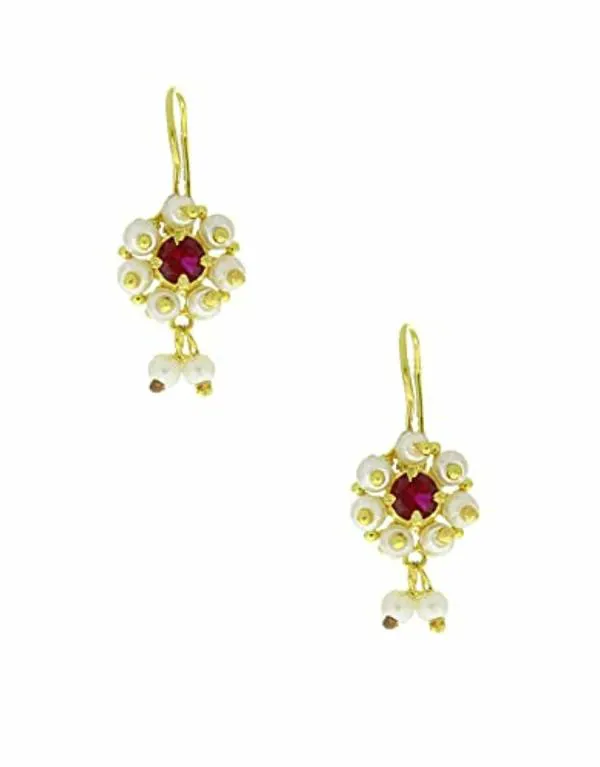 Anuradha Art Jewellery Gold Plated Traditional Clip On Bugadi Earrings ...