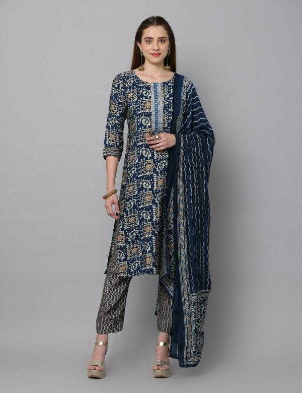 WOMEN HAND EMBROIDERY PLACKET WITH PIGMENT PRINTS - JioMart