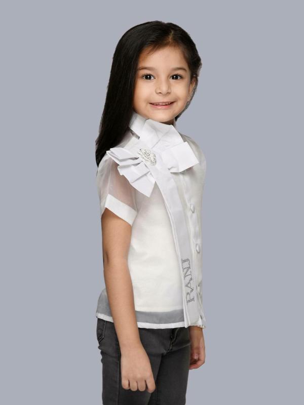 RANJ Girls White Polyester Top (11-12 Y) - JioMart