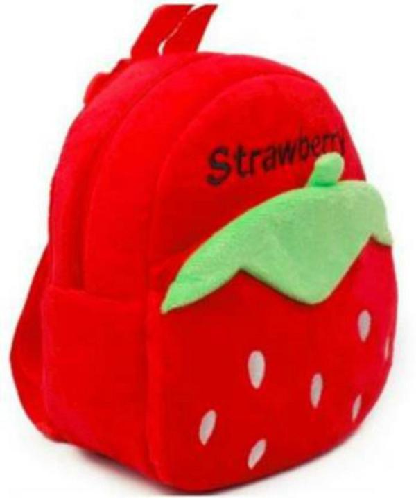 Heaven Decor Strawberry Soft Velvet Kids School Bag Nursury Class To 5 ...