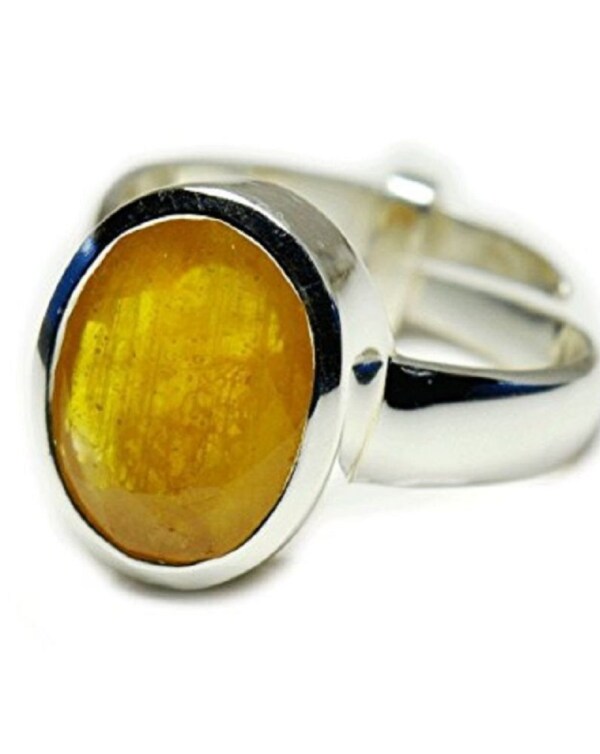Ceylonmine Yellow Sapphire Original Stone Pukhraj Ring - JioMart
