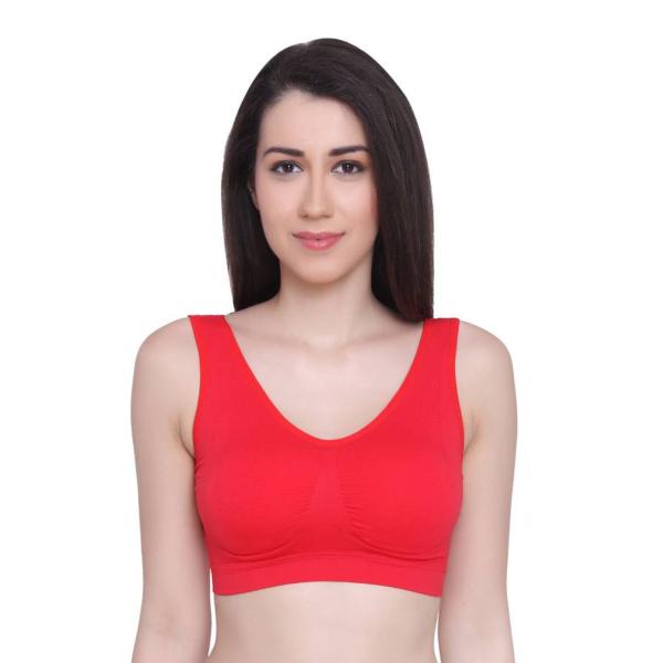 VANILLAFUDGE Women's Padded Non-Wired Synthetic Seamless Removable ...