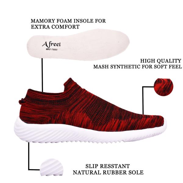 Afreet Running Shoes For Men (Red) - JioMart