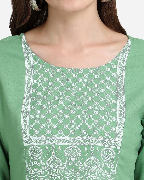 14 Fab Women Rayon Fabric Printed Mint Green Color top For women - JioMart