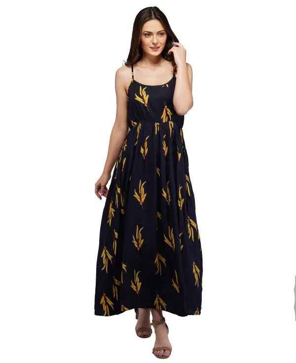 METRO-FASHION Women Printed Pure Cotton Casual Straight Dress - JioMart