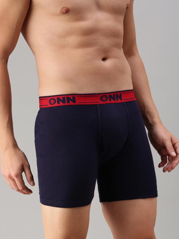 ONN Men Pack of 3 Airforce Blue Blue Solid Basic Trunk - JioMart
