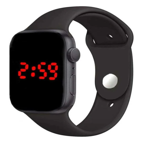 V-Luma Digital Black Square Case Series Led Wrist Watch with Light for ...