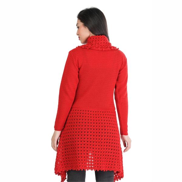 TAB91 Women's Winter Button Red Cardigans - JioMart
