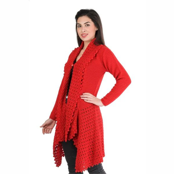 TAB91 Women's Winter Button Red Cardigans - JioMart