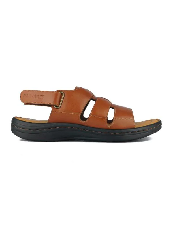 Red Chief Men's Tan Leather Sandals - JioMart