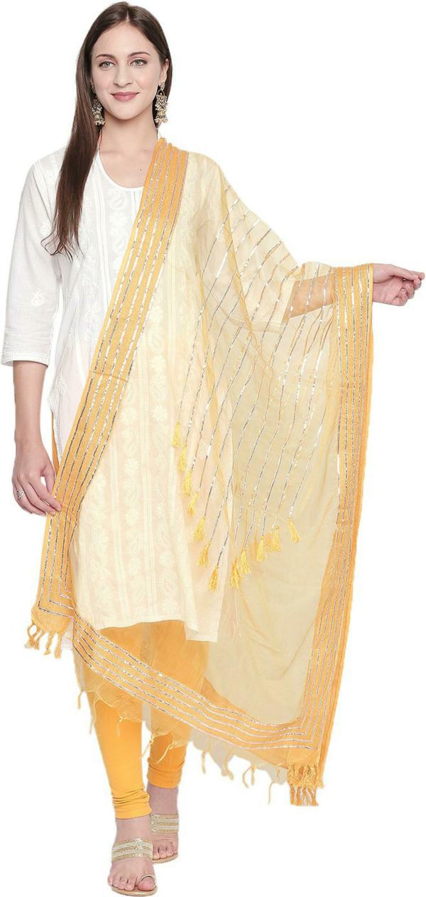 Dupatta Bazaar Women Gold Self Design Tissue Dupatta - JioMart