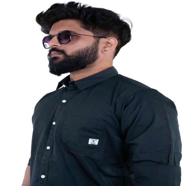 NATAX Solid Plain Casual Shirt for Men, Regular Fit Shirt, 100% Twill ...