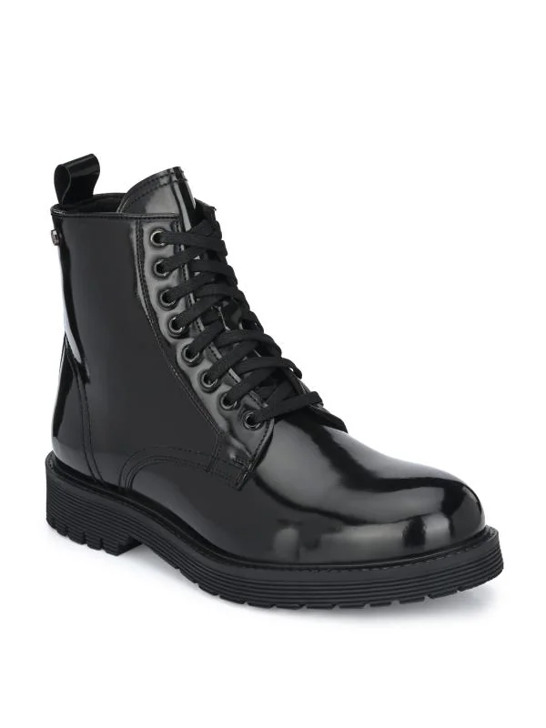 Delize Mens Black Derby Boots - JioMart