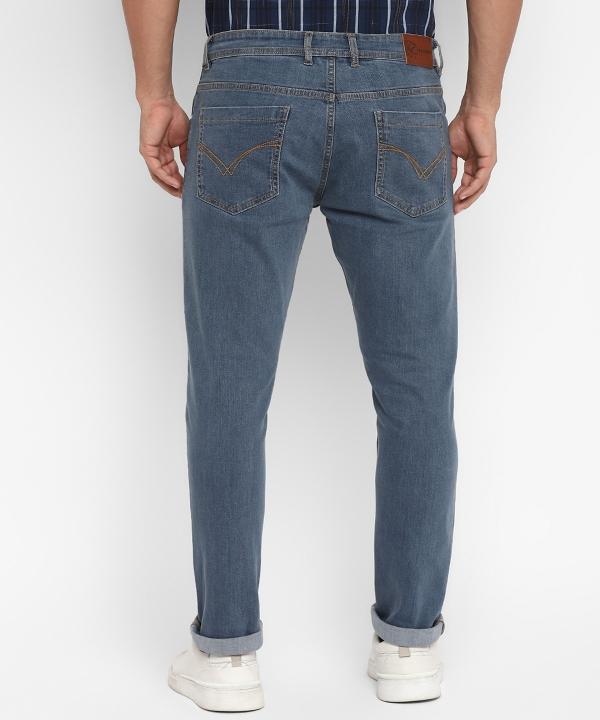 Red Chief Light Blue Na Solid Narrow Fit Cotton Lycra Casual Denim ...