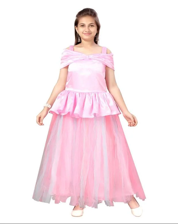 Aarika Girls Pink Party Wear Gown - JioMart