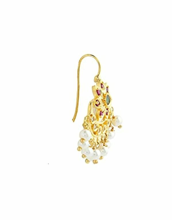 Anuradha Art Jewellery Gold Plated Bugadi Earrings - JioMart
