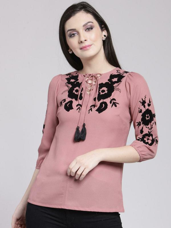 plusS Women Pink Printed Top - JioMart