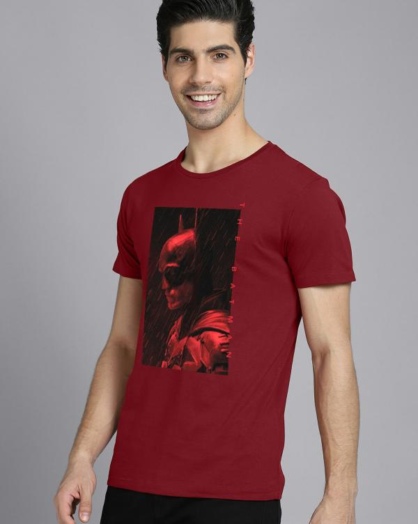 Young Men The Batman Printed Red Tshirt - JioMart