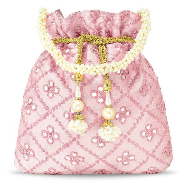 Peora Pink Fabric Potli Bags - JioMart