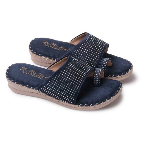 BIG BIRD Blue Shimmer Satin Doctor Slipper for Women - JioMart