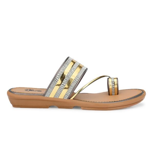 Sutara Women Silver Flats - JioMart