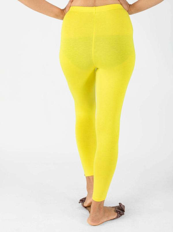 Indian Flower Women Yellow Solid Ankle Length Western Wear Legging - JioMart