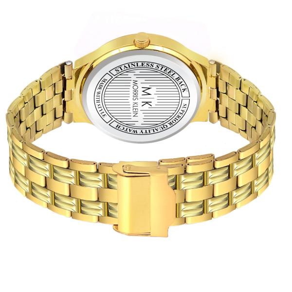 MORRIS KLEIN MK-1034 ORIGINAL GOLD PLATED DAY & DATE FUNCTIONING Analog ...