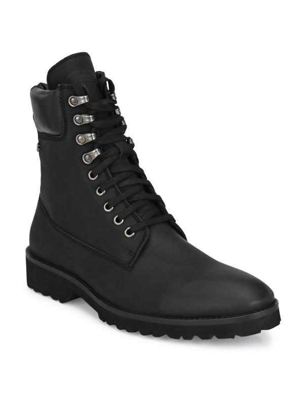 Delize Mens Black Derby Boots - JioMart