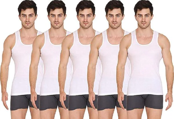 VIP Supreme Men's Sleeveless Cotton Vest (Pack of 5) - JioMart
