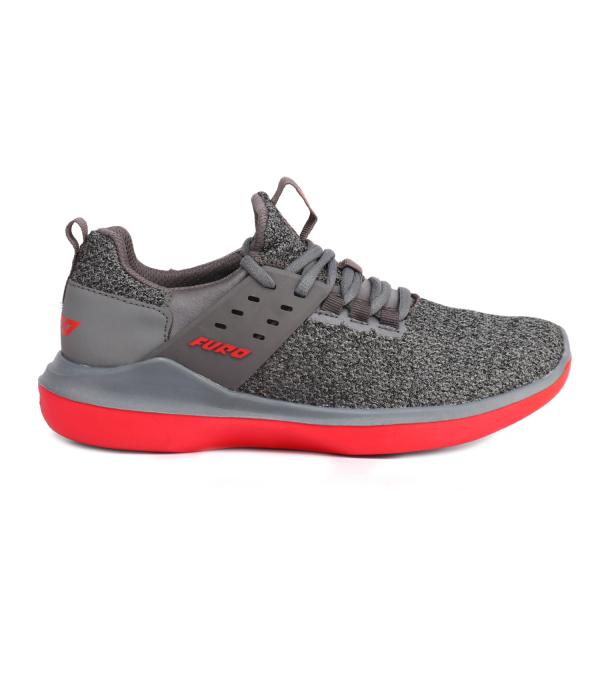 Furo Men's Grey/Red Moonwalker Walking Laceup Shoe - JioMart