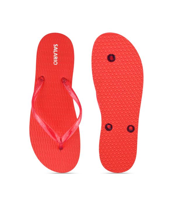Salario Red Flip flops for Women - JioMart