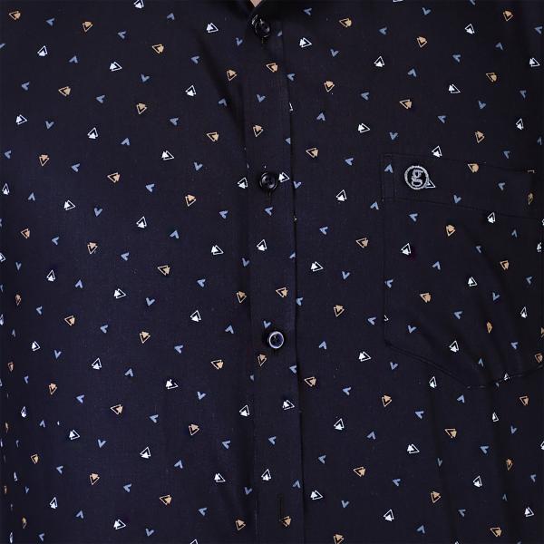 Genius Shirts 100% Cotton Slim Fit Shirt for Men (XXL, Black) - JioMart