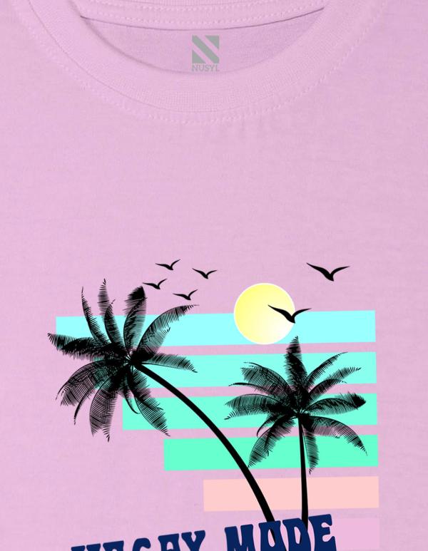 Nusyl Vacay mode Printed Light Pink Colour T-shirts - JioMart