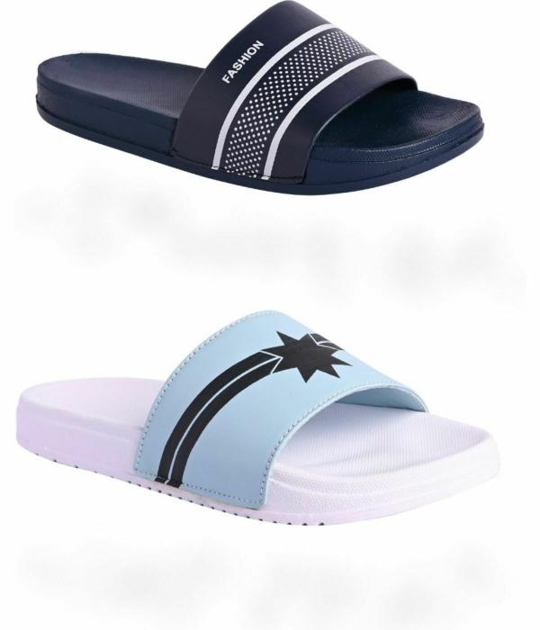 CLOSHO Navy & Blue Slides for Men - JioMart