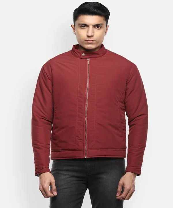 Red Chief Dark Red Full Sleeve Solid Regular Fit Cotton Casual Jacket ...