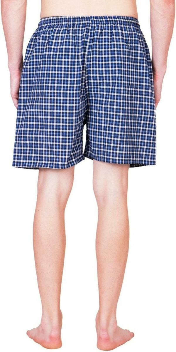 Bentag Mens Blue Checkered Cotton Boxer (Free size) - JioMart