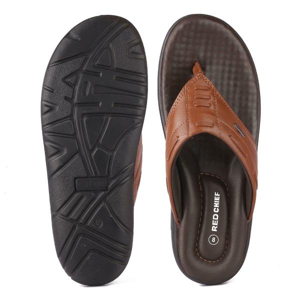 Red Chief Men's Tan Leather Slippers - JioMart