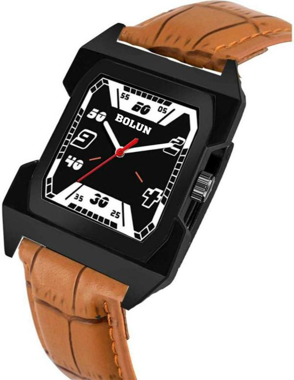 Bolun Analog Multicolor Dial Brown Strap Watch For Men - JioMart