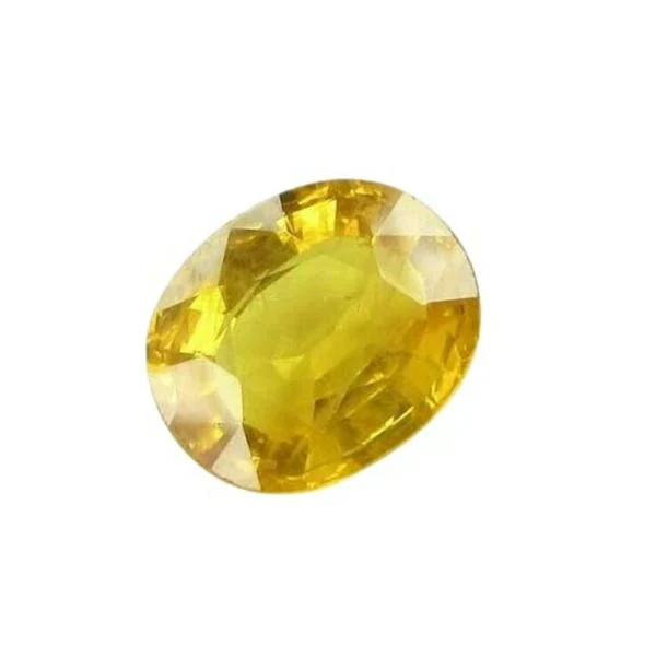 The Gallery of Gemstone 5.25 Carat 6 Ratti Srilankan Yellow Pukhraj Natural Oval Cut Yellow ...