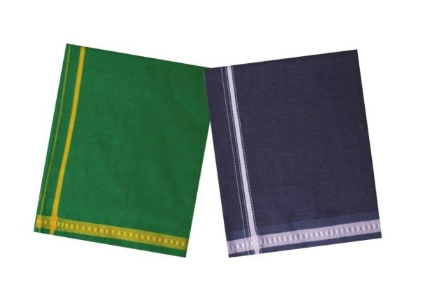 TAVASU Pentex Swamy Colored Cotton Dhoti 02 Meters - Pack of 02 Dhotis ...
