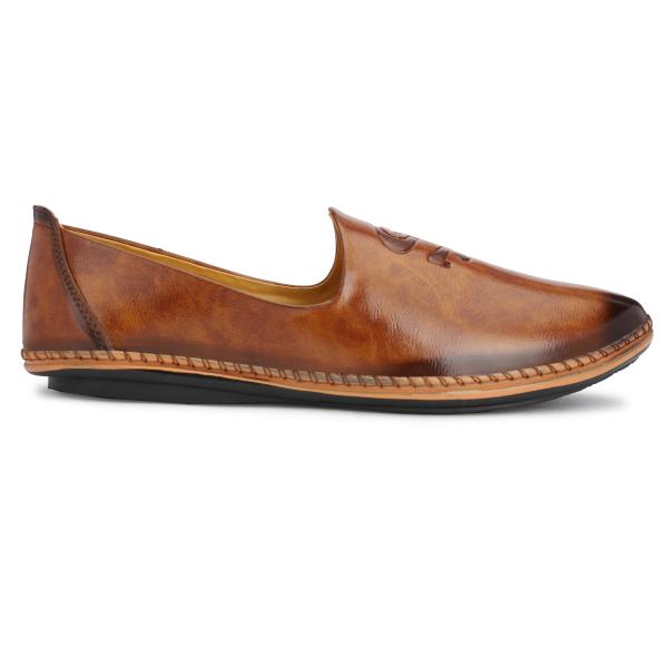 Amble Slip on Ethnic Loafers Tan) - JioMart