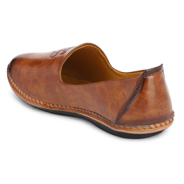 Amble Slip on Ethnic Loafers Tan) - JioMart