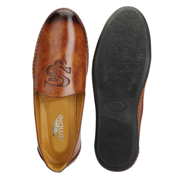 Amble Slip on Ethnic Loafers Tan) - JioMart