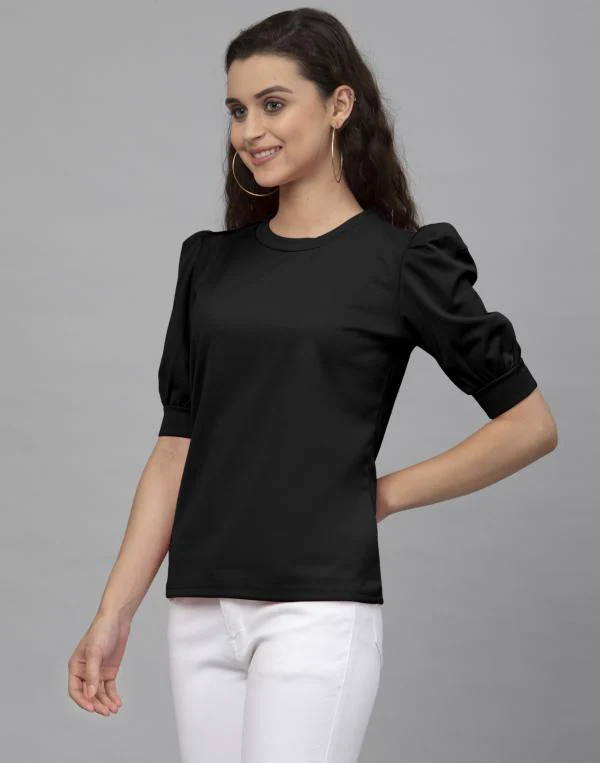 Selvia Women Black Solid Top | tops for women | tops | women tops - JioMart