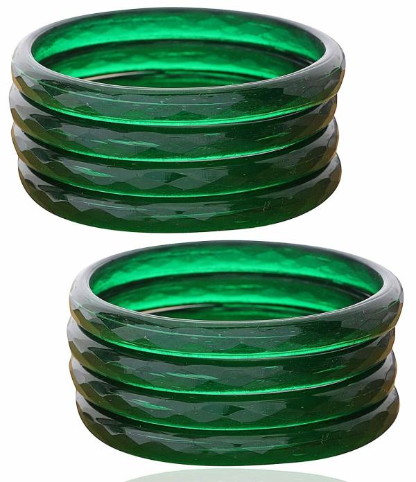 NMII Glass with Diamond Cut Design Glossy Finished Kada Set For Women ...