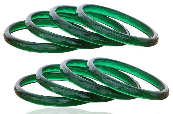 NMII Glass with Diamond Cut Design Glossy Finished Kada Set For Women ...