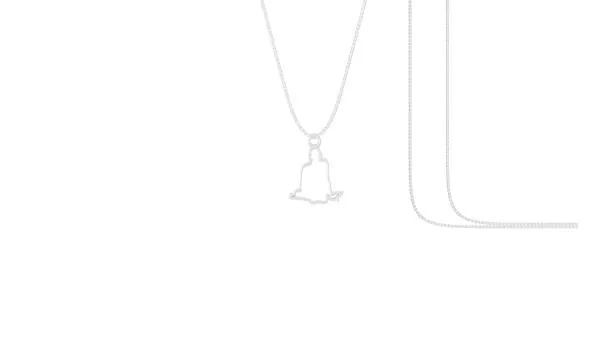 Akshat Sapphire Pure Silver Spiritual Swami Samarth Pendant With Chain ...